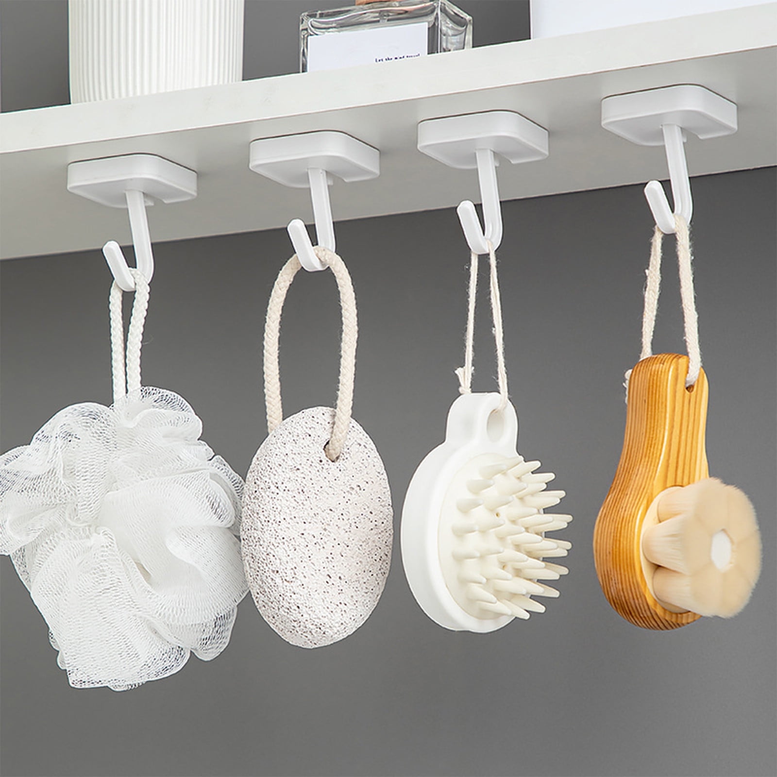 BSJJY Adhesive Hooks Hanging Ceiling & Wall: Heavy Duty Damage-Free No ...