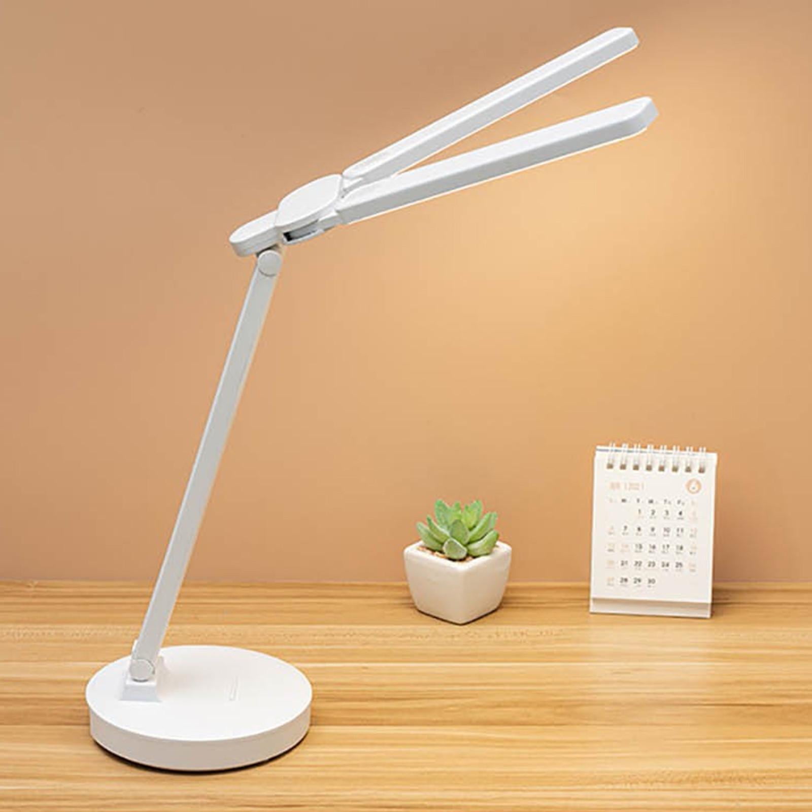 BSJJY Adjustable LED Desk Reading Lamp for Home Office, Double Headed ...