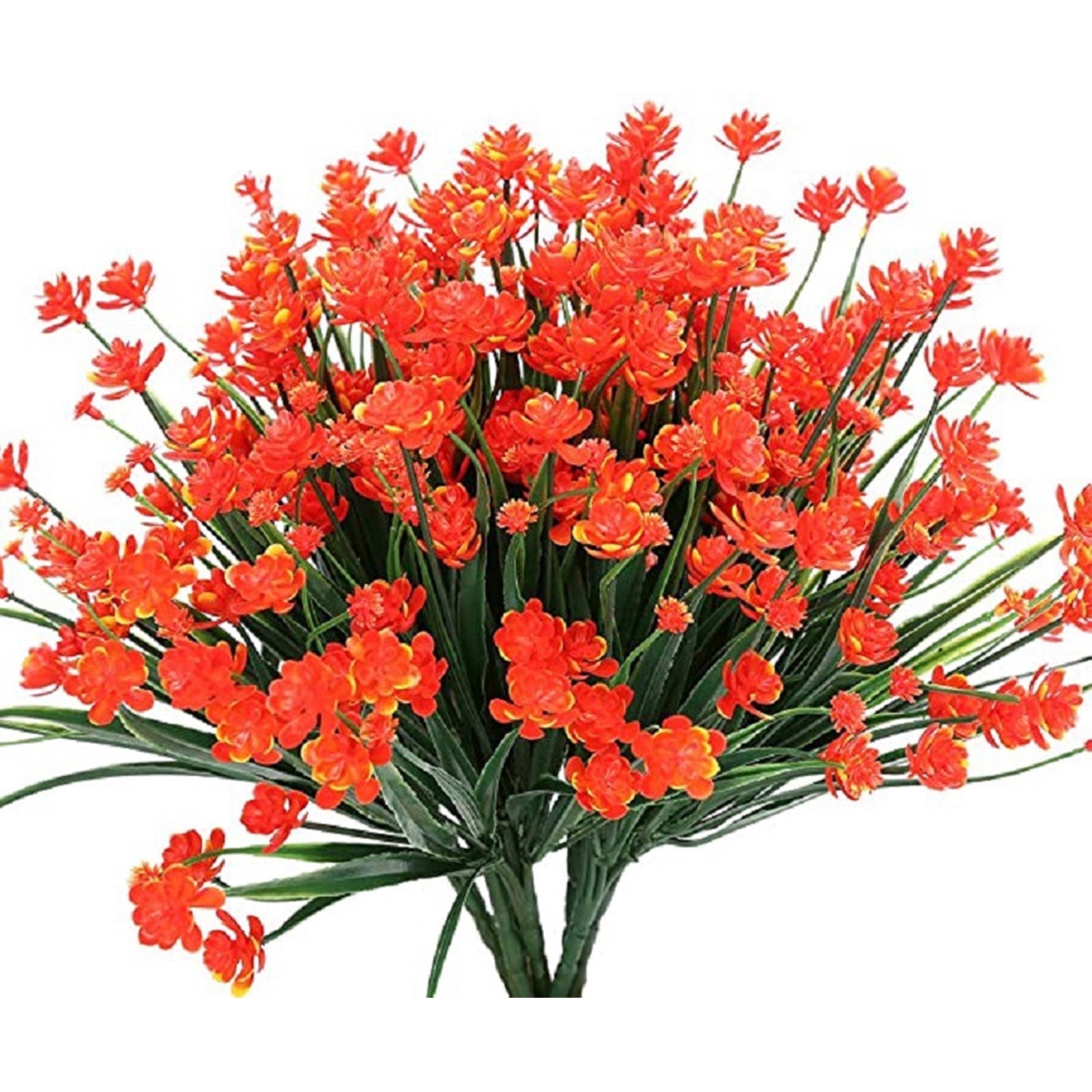 BSJJY Artificial Flowers,Fake Greenery Faux Plastic Bushes Fake Shrubs ...