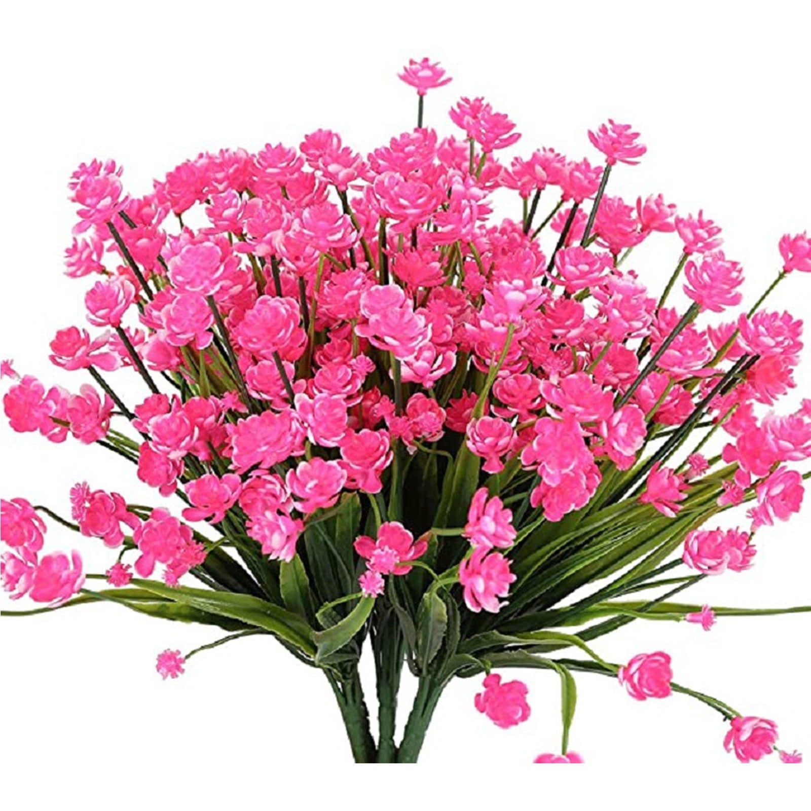 BSJJY Artificial Flowers,Fake Greenery Faux Plastic Bushes Fake Shrubs ...