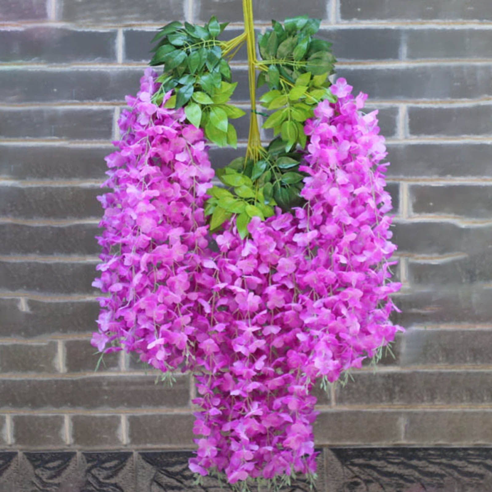 BSJJY Artificial Red Wisteria Flower Vines, Red Wisteria Hanging ...