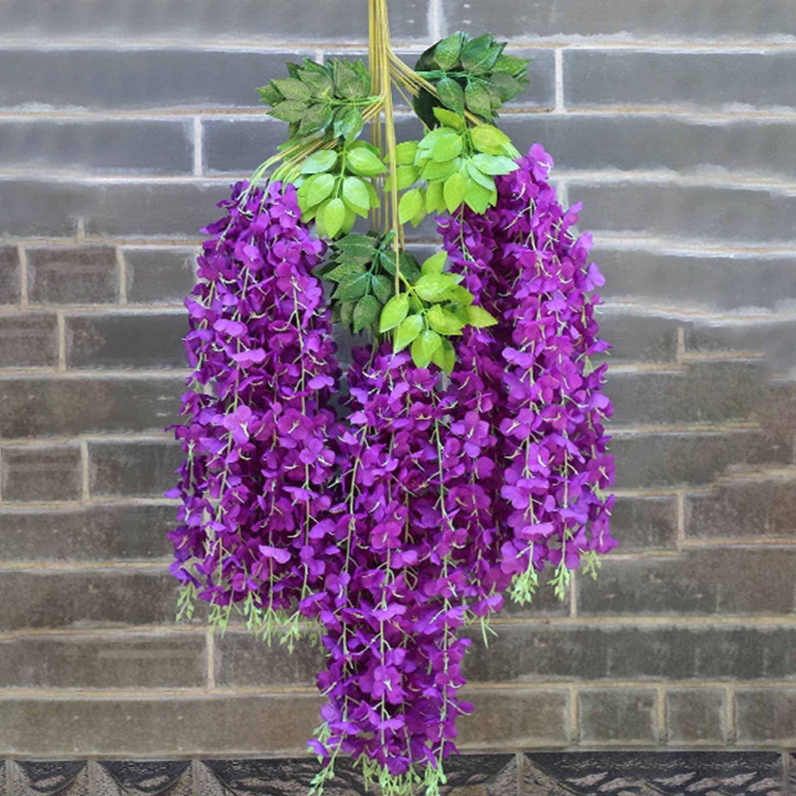 BSJJY Artificial Red Wisteria Flower Vines, Red Wisteria Hanging ...