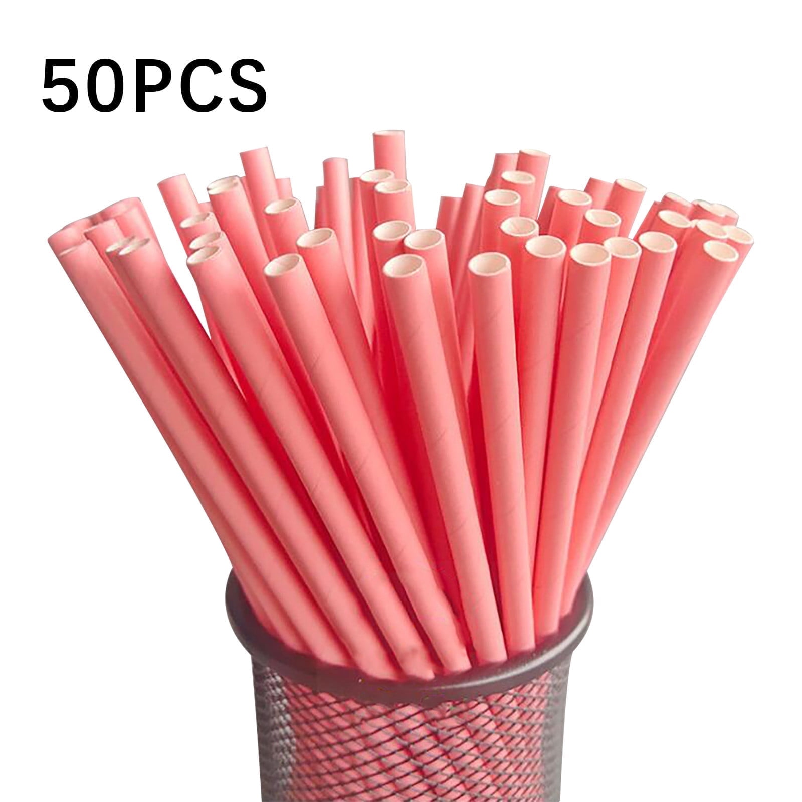 BSJJY Comfy Package, [50 Pack] Striped Paper Drinking Straws 100% ...