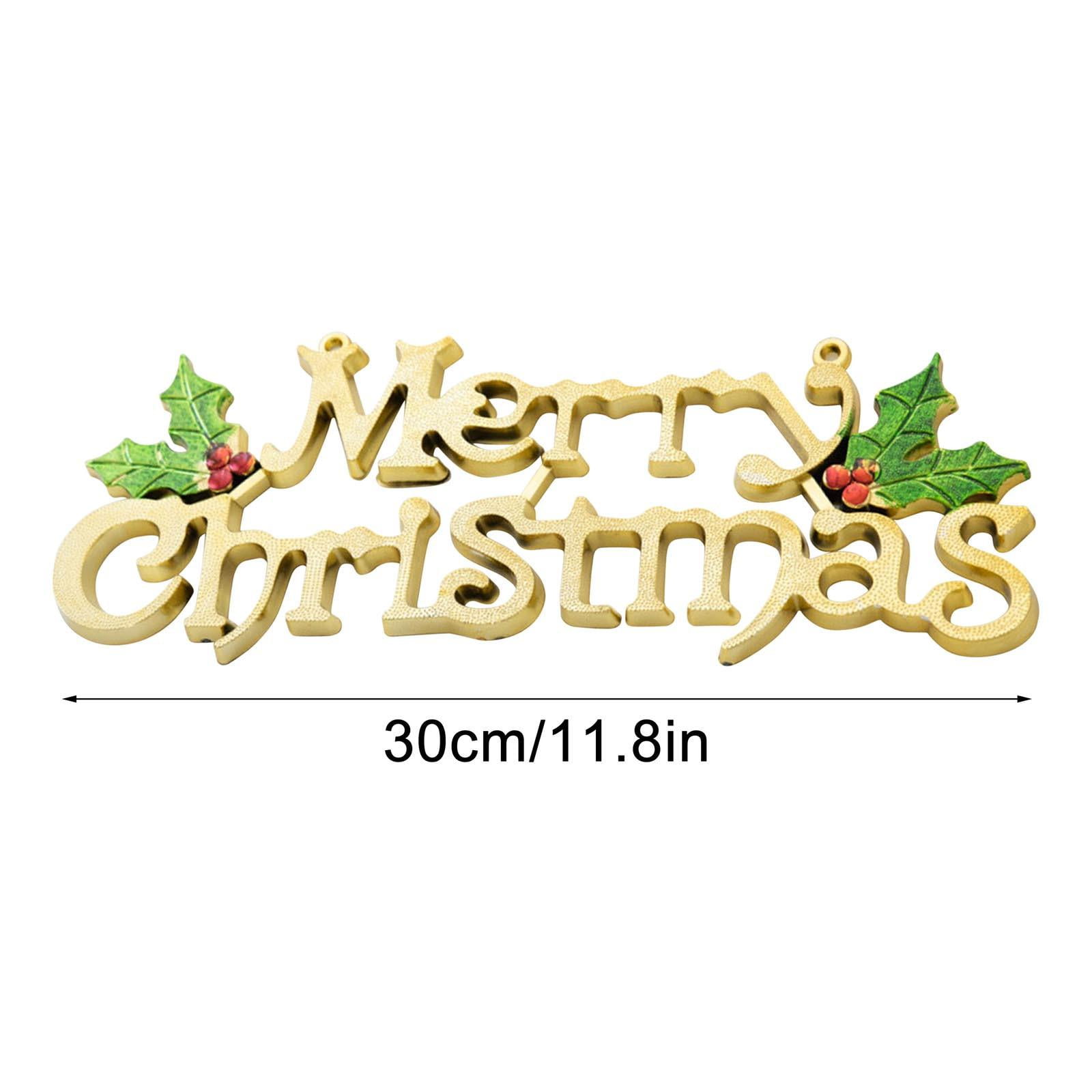 BSJJY Designs Merry Christmas Signs, Decorative Glittery Hanging Signs ...