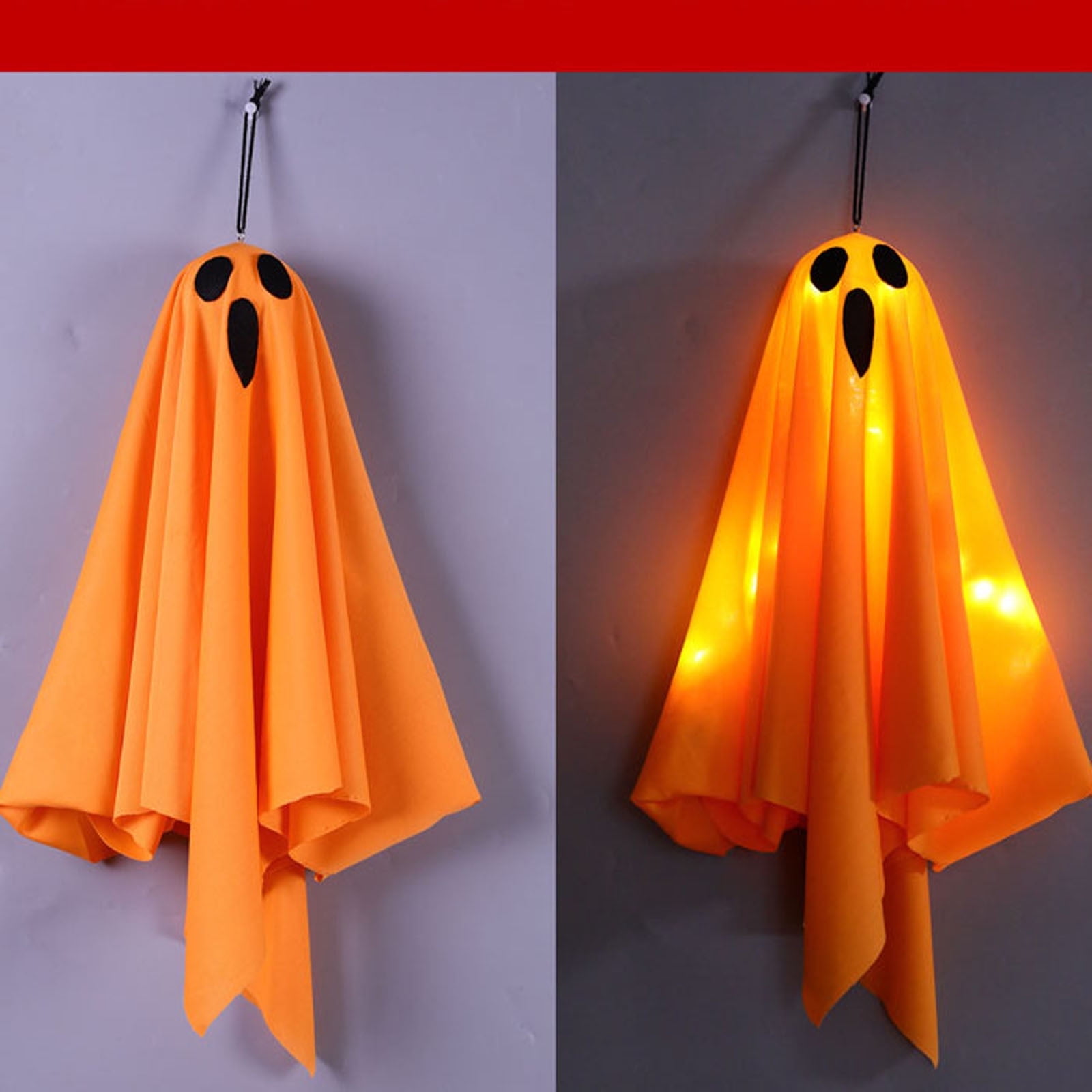 BSJJY Halloween Ghost Decorations Halloween Hanging Ghosts with Light ...