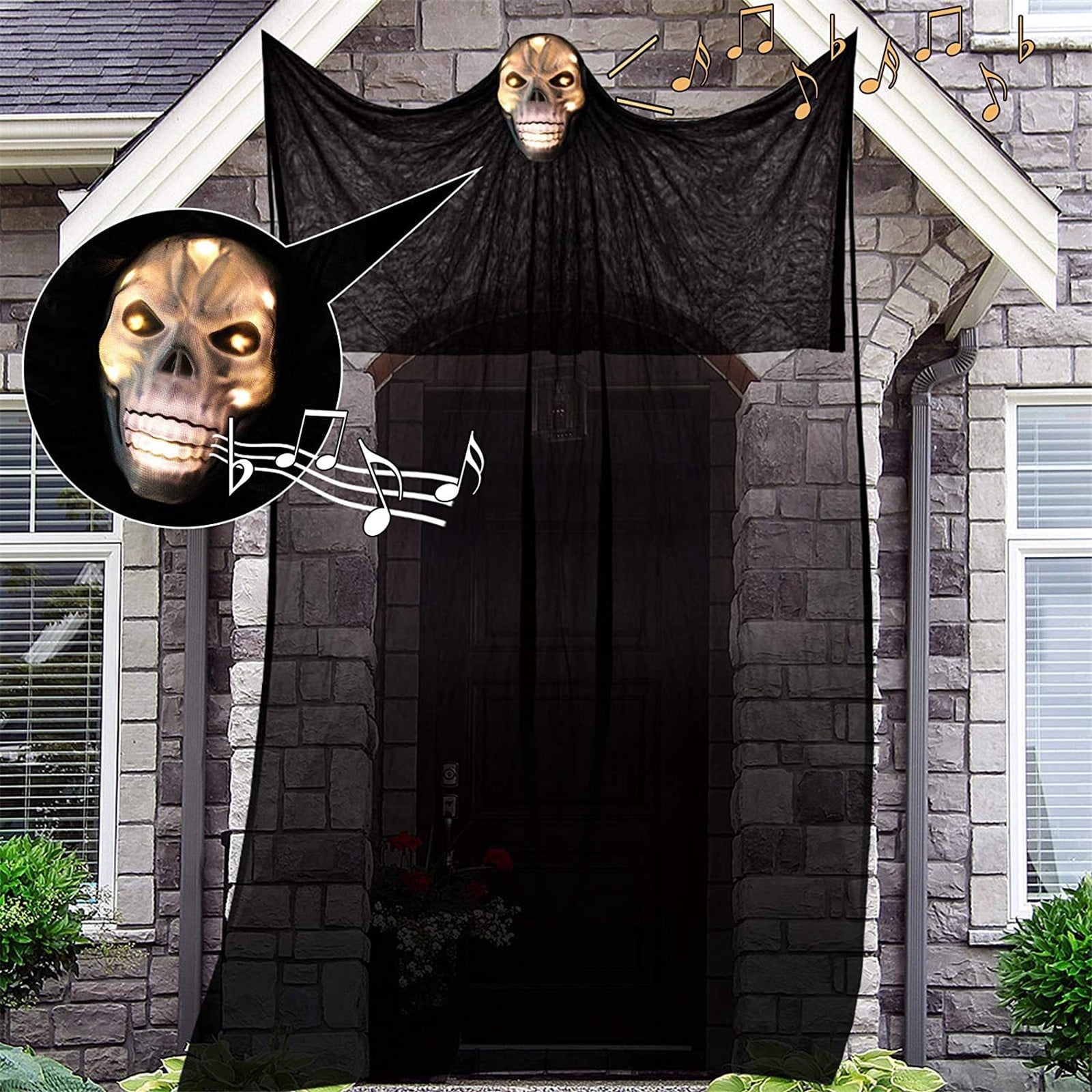 BSJJY Halloween Ghost Hanging Decorations, Scary Hanging Reaper Motion ...