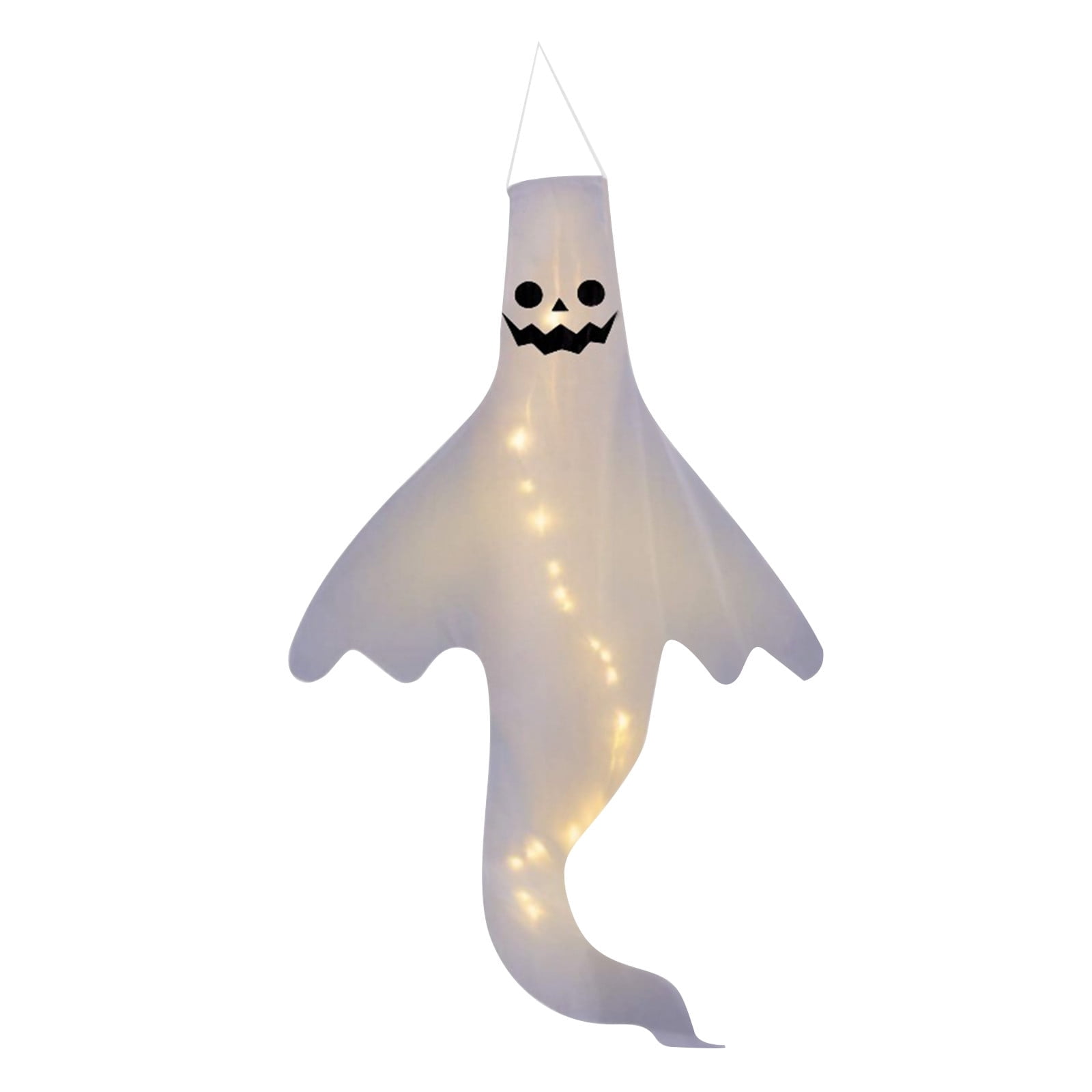 BSJJY Halloween Ghost Windsocks Hanging Decorations - Scary Light Up ...
