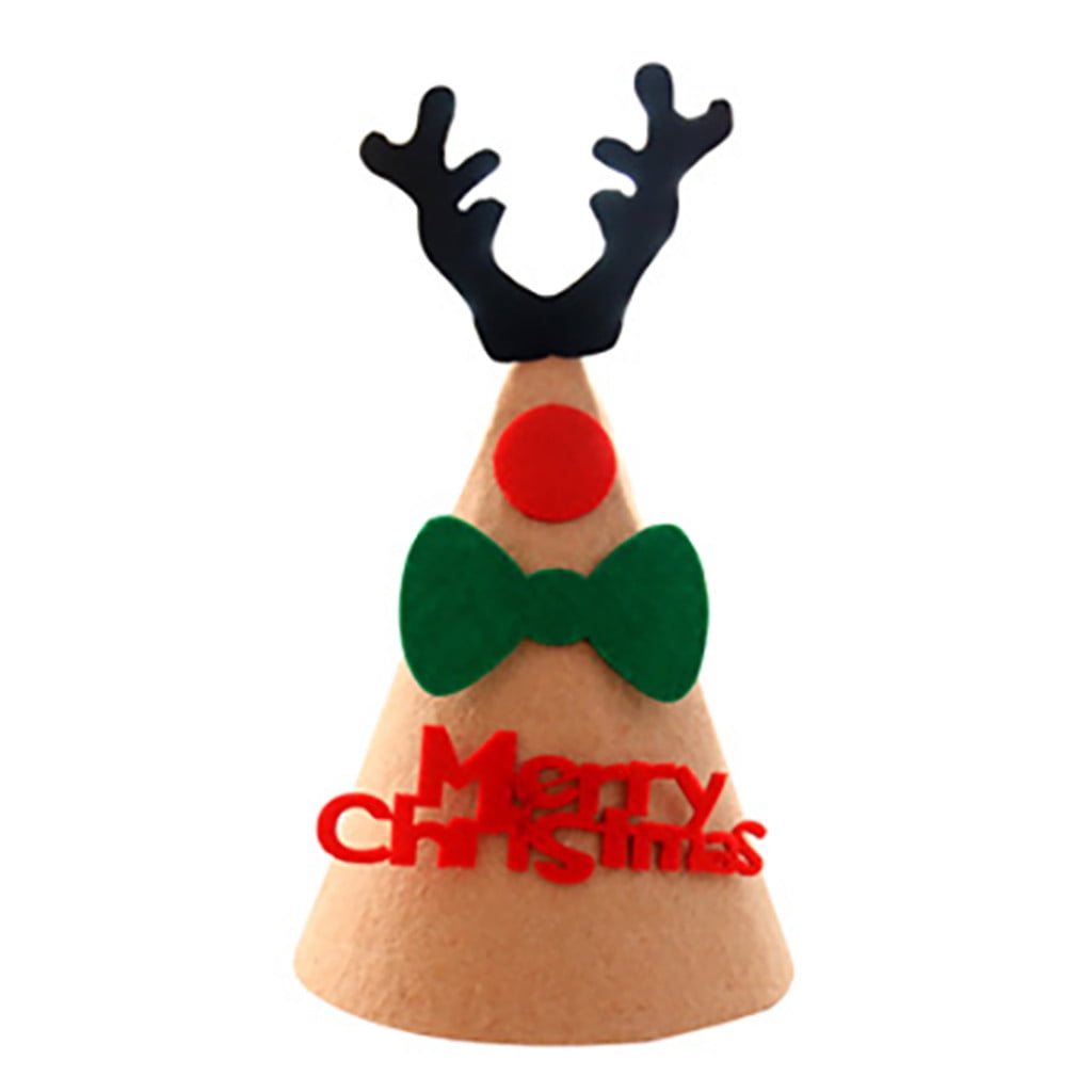 BSJJY Hat Christmas Party Supplies Christmas Cone Cap Christmas Santa ...