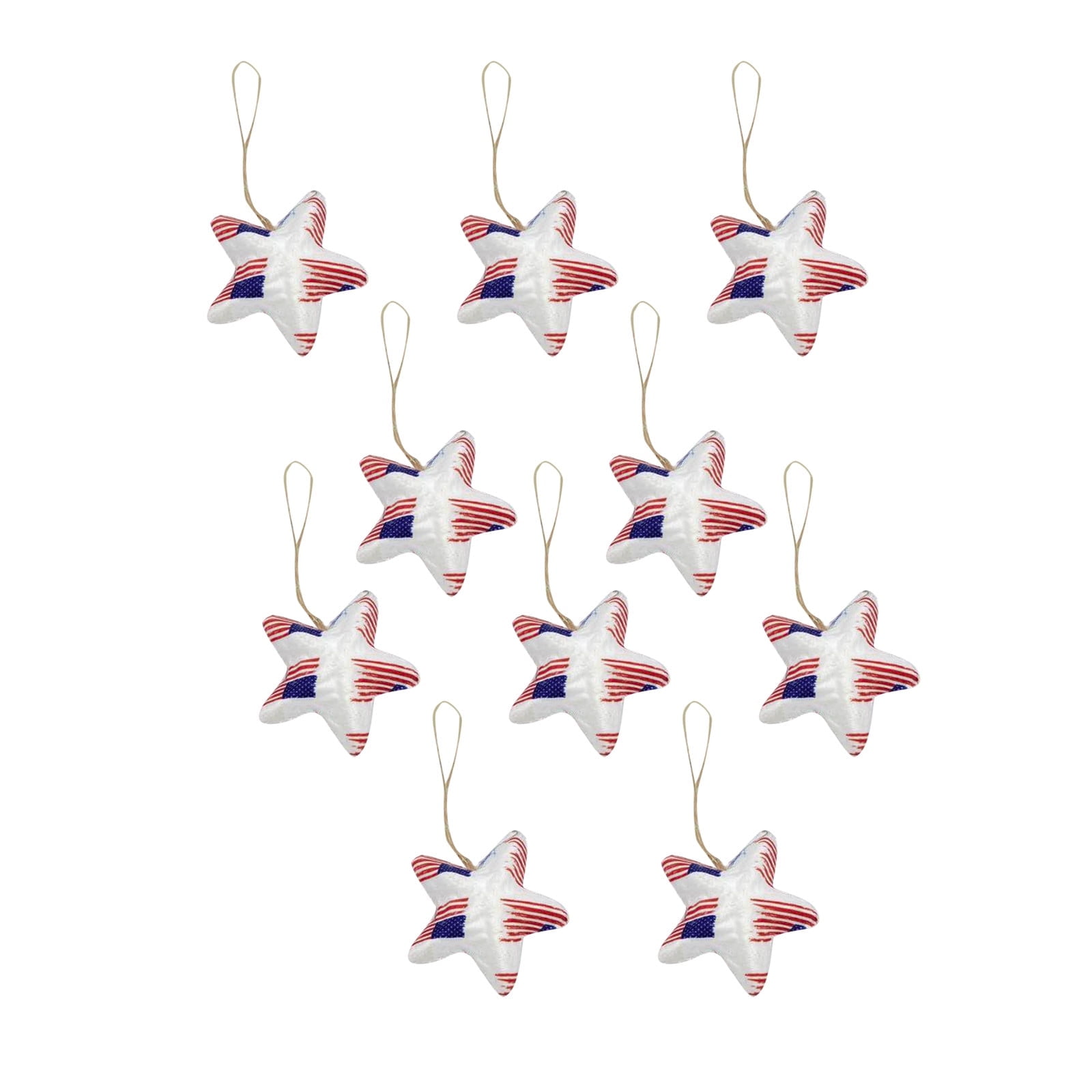 BSJJY Independence Day Hanging Stars-4th of July Patriotic Fabric ...