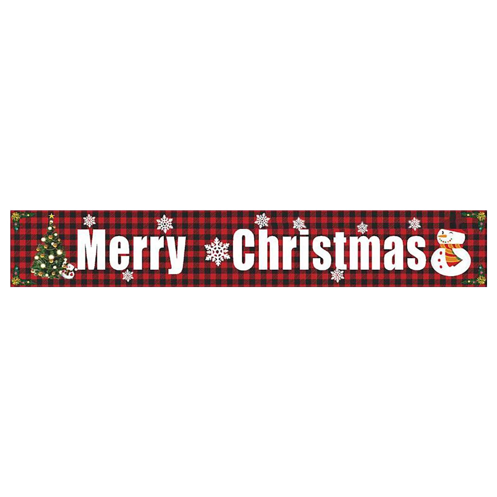 BSJJY Large Merry Christmas Banner, Christmas Banners for Outside, Red ...