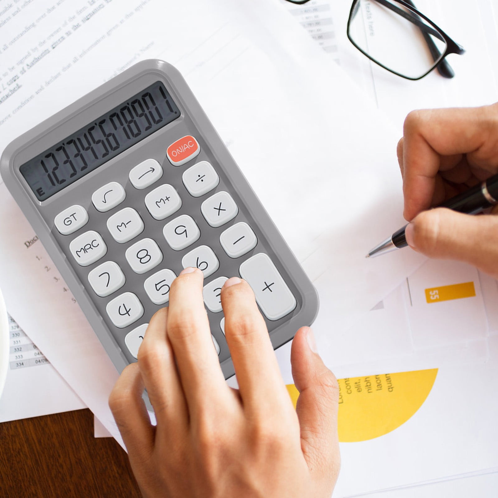 BSJJY Mechanical Switch Calculator with Big Buttons, Calculators Desktop, Standard Function ...