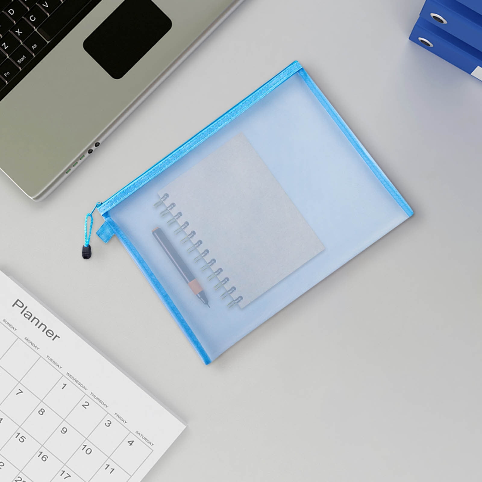 BSJJY Mesh Zipper Pouch, Transparent Nylon Mesh File Bag, Clear ...