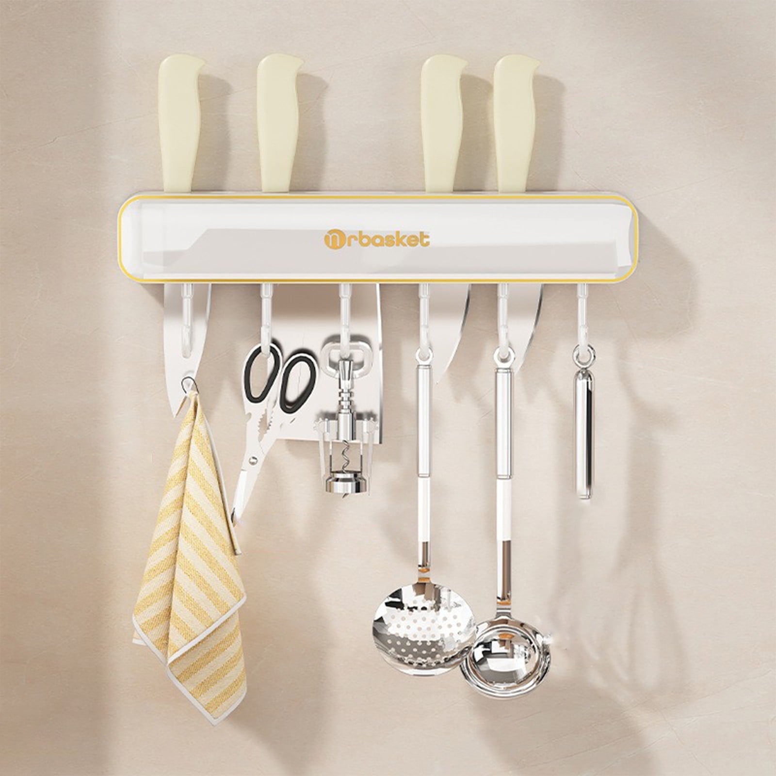 BSJJY Multifunctional Kitchen Wall-Mounted Knife Holder, Hanging ...
