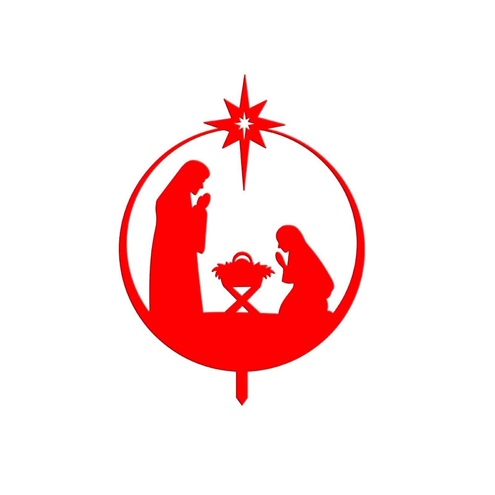 BSJJY Nativity Scene Outdoor | Outdoor Nativity Stake | Stake in Red ...
