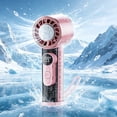 BSJJY Pink Ice Compress Fan, High-Speed, Digital Display, Handheld, USB ...