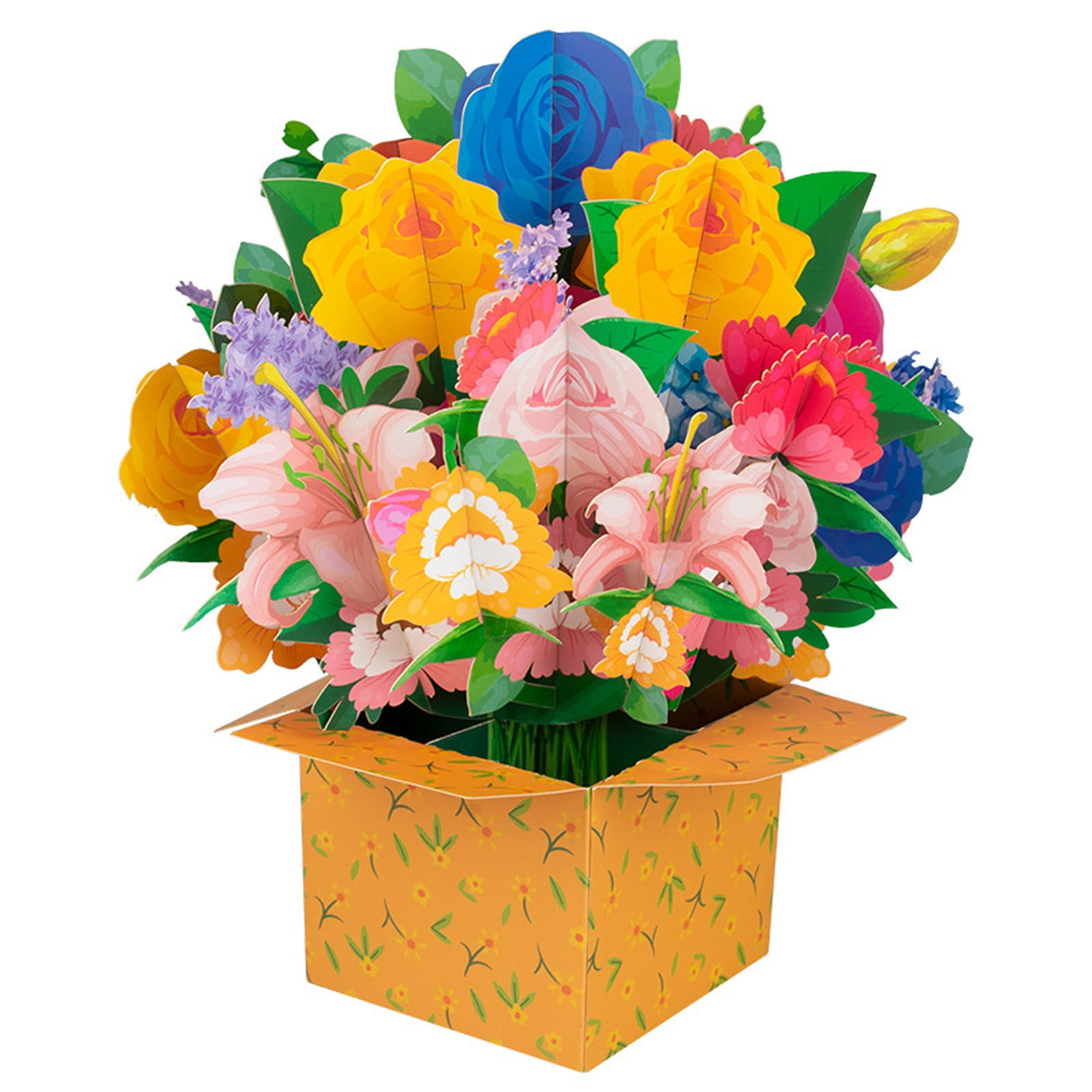 BSJJY Pop Up Flower Bouquet Card With Envelope, 3D Flower Card for ...