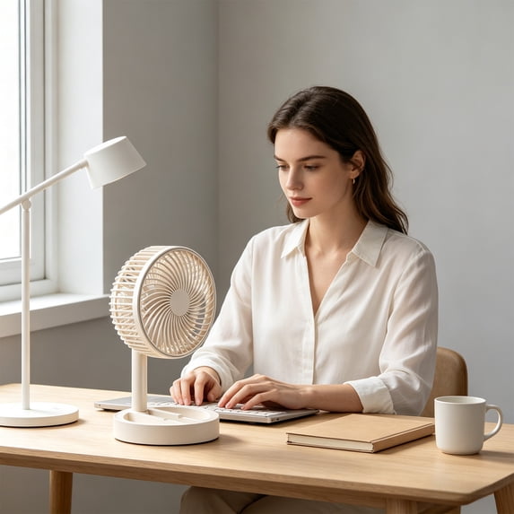 BSJJY Portable Retractable Foldable Fan, USB Rechargeable Mini Fan for ...