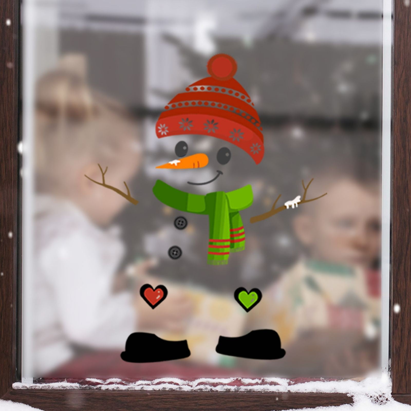 BSJJY Snowman Face Stickers for Crafts Cute Snowman Decals Christmas ...