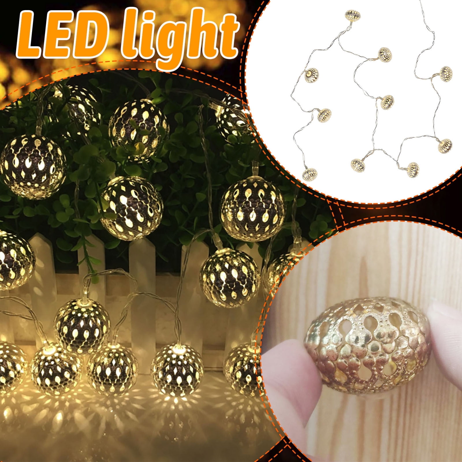 BSJJY Solar String Lights for Outside,3 meter 20LED Outdoor Solar ...