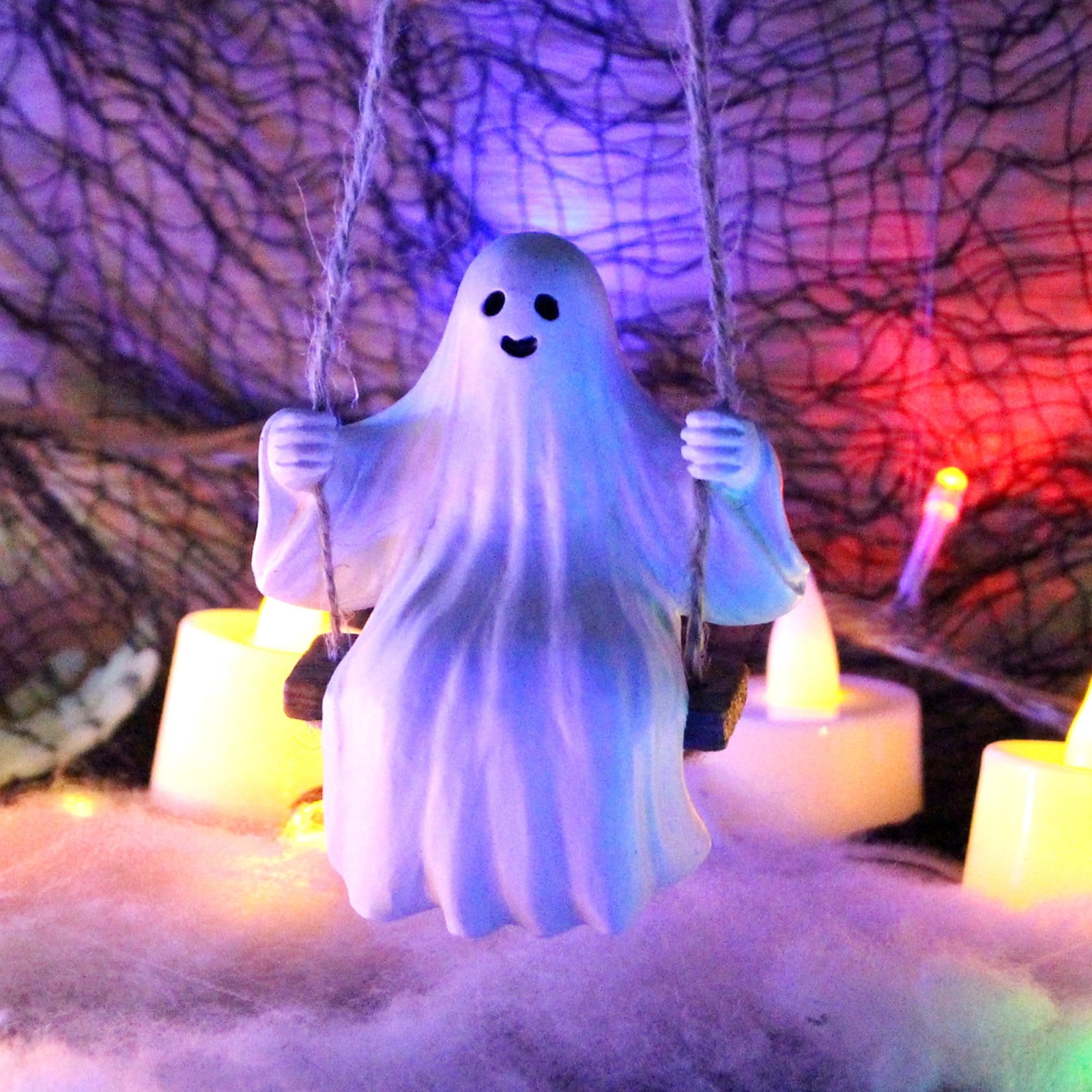 BSJJY Swing Ghost Statue Outdoor Halloween Decor, Resin Ghost Figurine ...