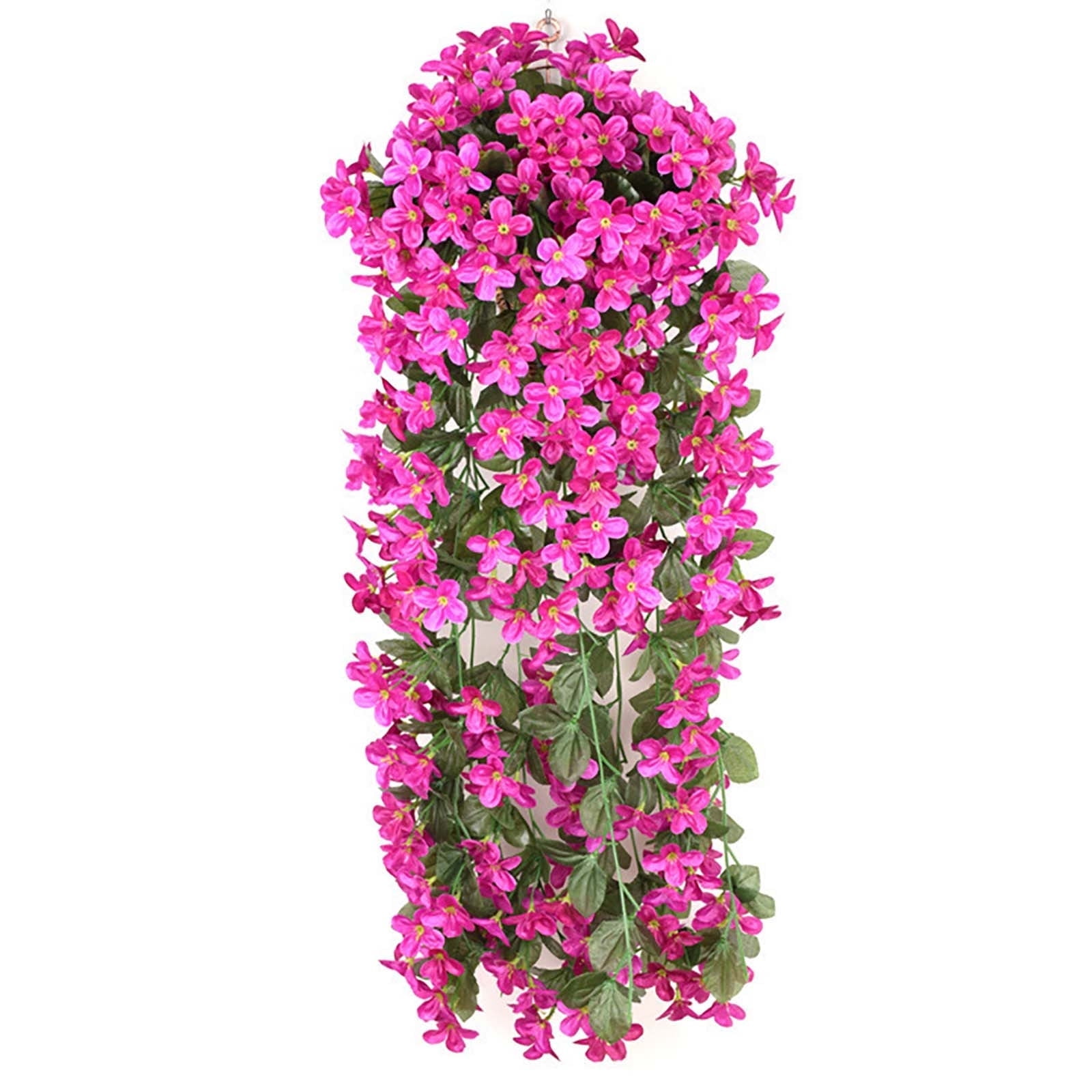 BSJJY Violet Hanging Flowers Artificial Decor Silk Violet Simulation ...