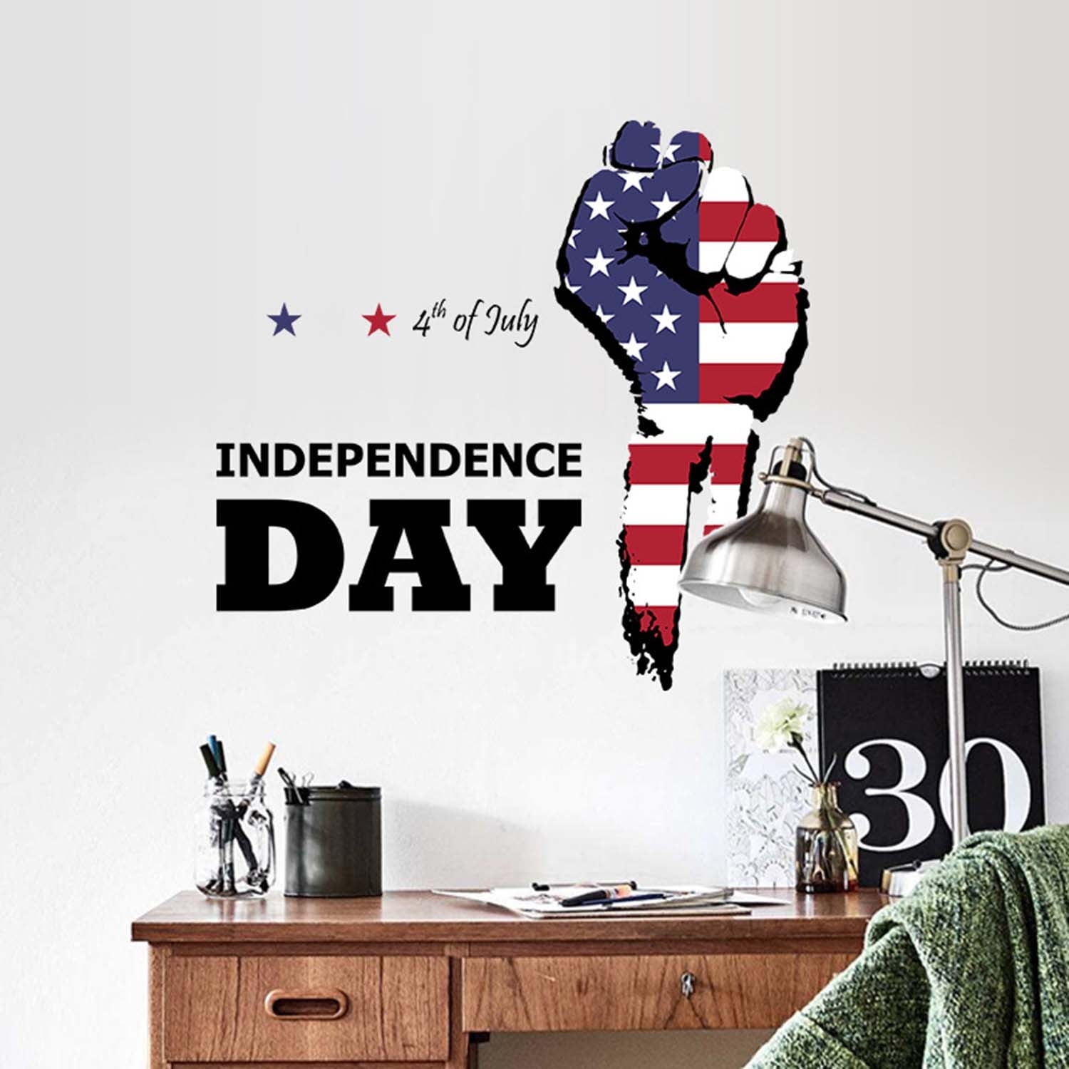 BSJJY Wall Decals Stickers, 4 Of July Window Clings Patriotic Window ...