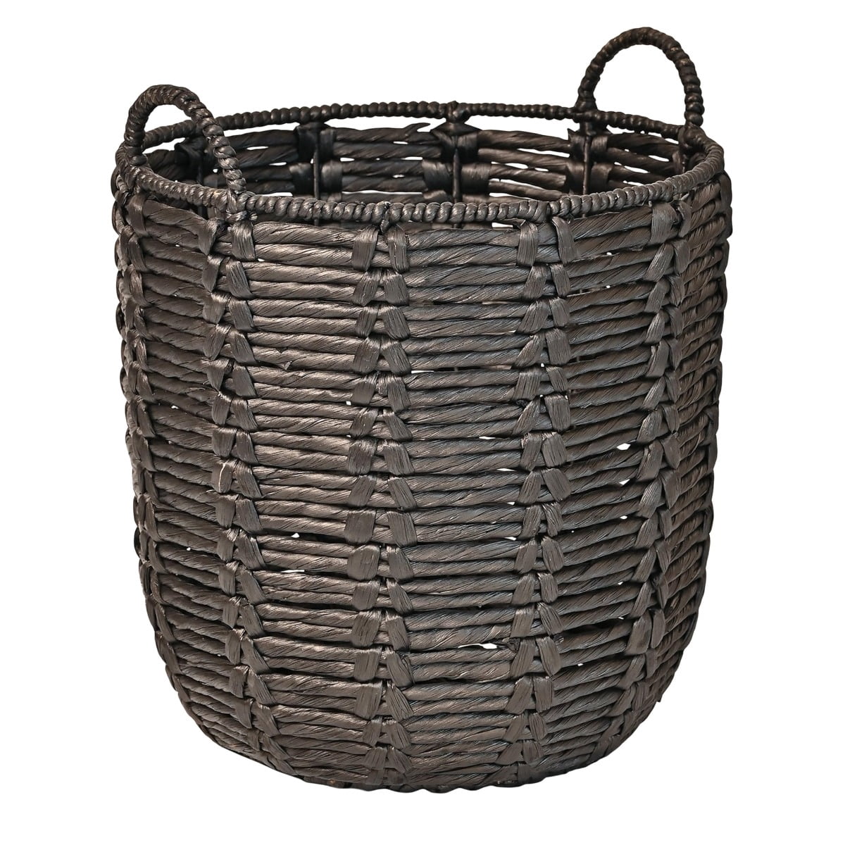 BSK1003B Laurel 19.49" Bohemian Handwoven Abaca Hamper Basket with ...