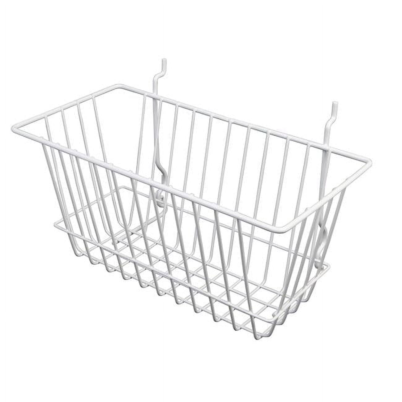 BSK17-W 12 x 6 x 6 in. Narrow Basket White - Semigloss Pack of 6 ...