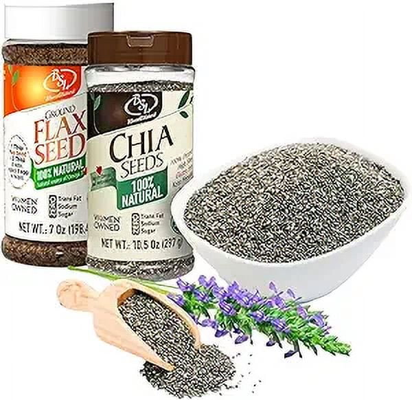 BSL BsweetBnatural Flaxseed, Gluten Free, Fiber, Protein, Omega-3, Chia ...