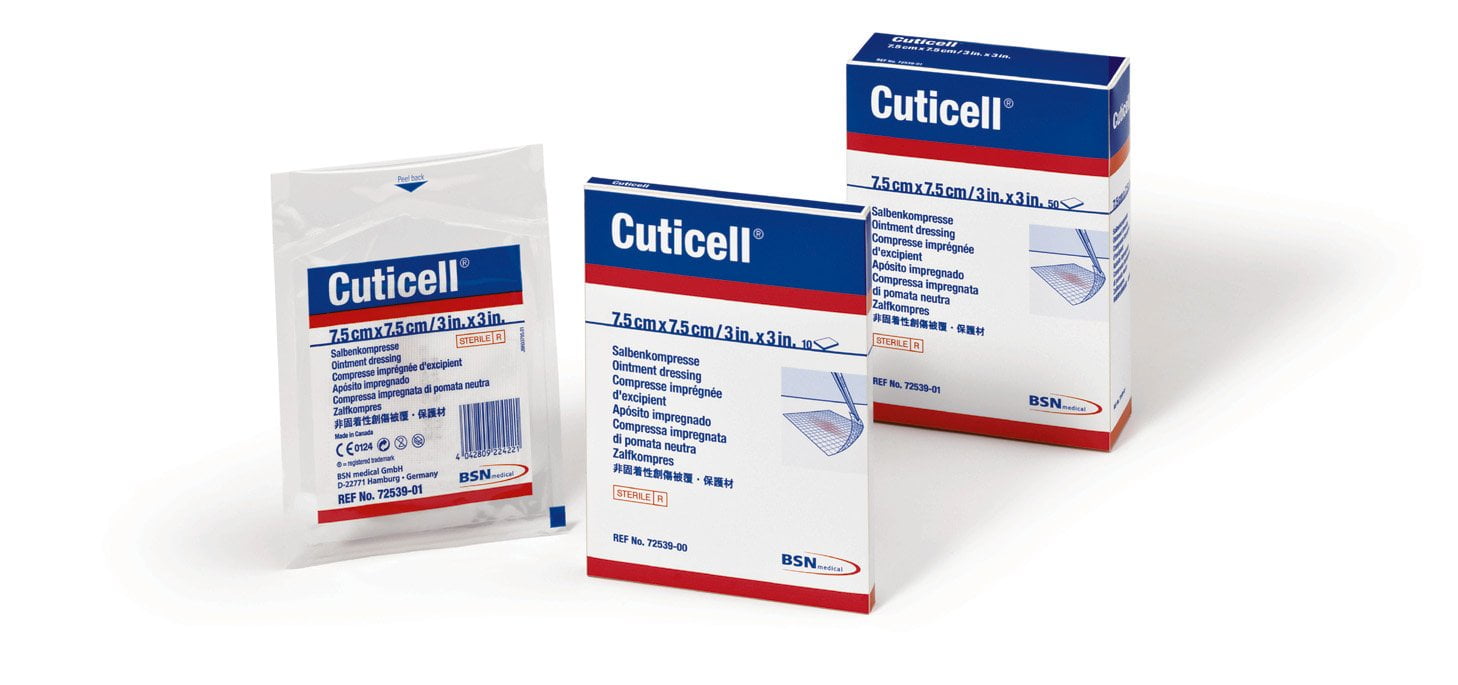BSN Medical Cuticell Ointment Dressing, 3" x 3" Size (Pack of 50 ...