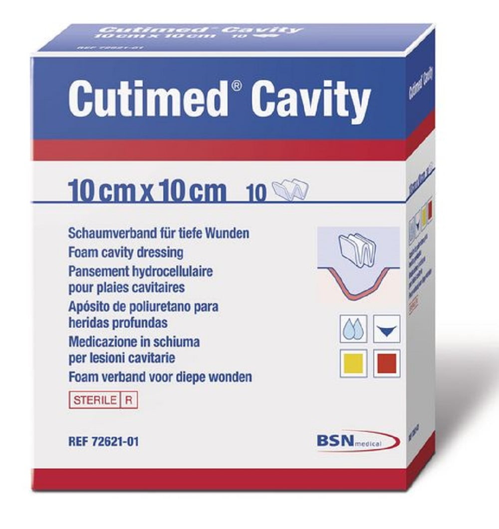 BSN Medical Cutimed Cavity Foam Bandage, 10 cm x 10 cm (4 in x 4 in ...