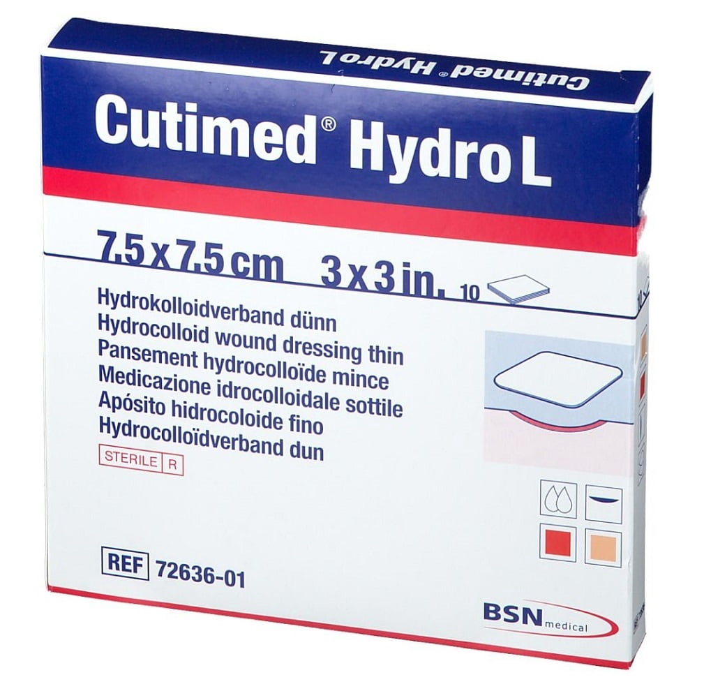 BSN Medical Cutimed Hydro L Hydrocolloid Dressing, 7.5 cm x 7.5 cm (3 ...
