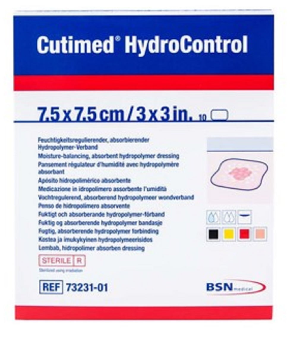 BSN Medical Cutimed HydroControl Hydropolymer Dressing, 7.5 cm x 7.5 xm ...