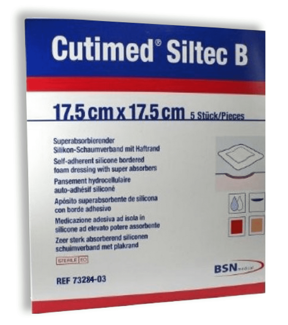BSN Medical Cutimed Siltec B Silicone Foam Dressings, 17.5 cm x 17.5 cm ...