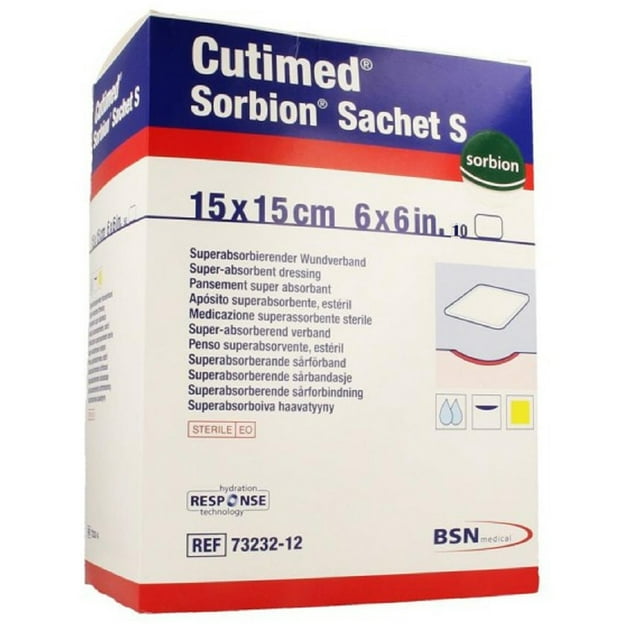 BSN Medical Cutimed Sorbion Sachet S Dressing, 15 cm x 15 cm (6 in x ...