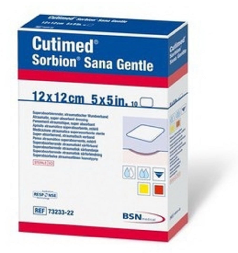 BSN Medical Cutimed Sorbion Sana Gentle Wound Dressing, 12 cm x 12 cm ...