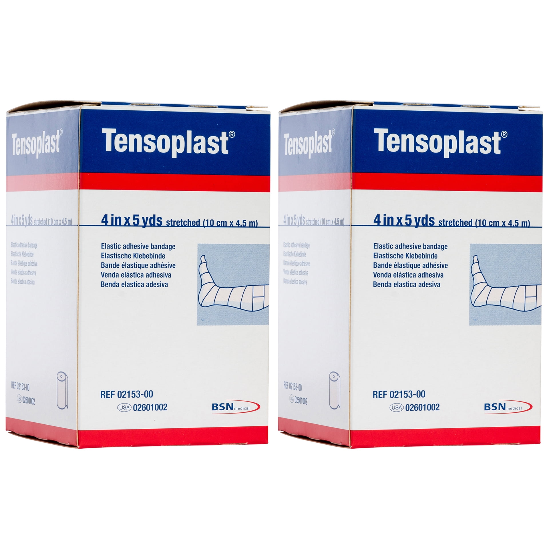 BSN Medical Tensoplast Elastic Adhesive Bandage 4" x 5 Yards Tan - 2 ...