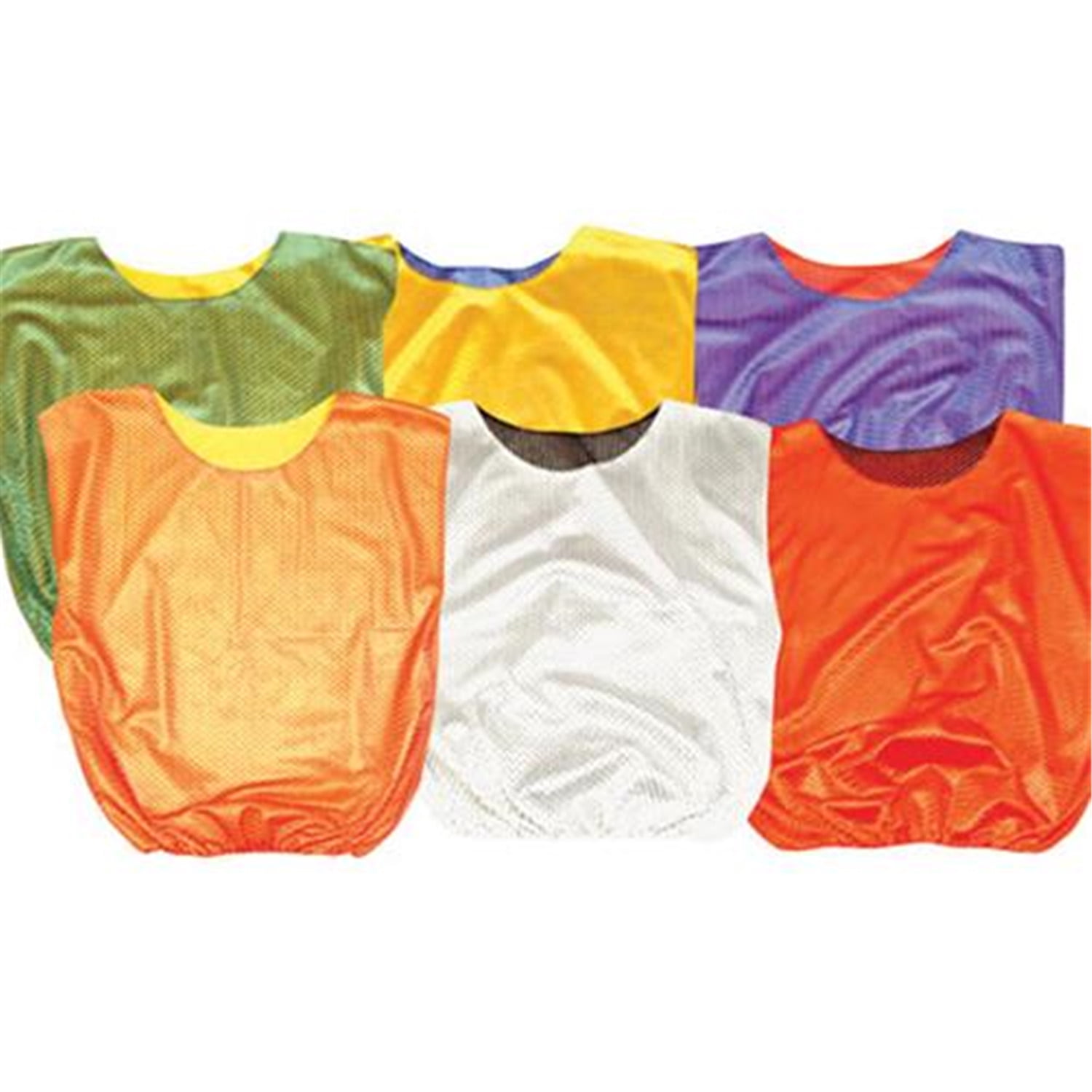 BSN Sports Mesh Reversible Scrimmage Vests-Adult-Color:Red/Black ...