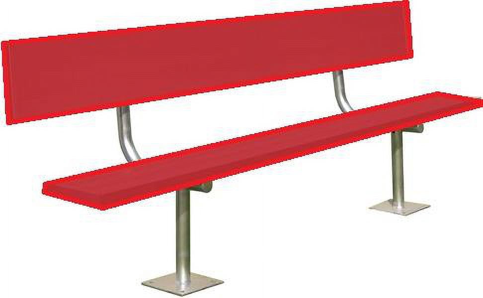 BSN Sports Powder-Coated Surface-Mount Player’s Benches With Back-Color ...