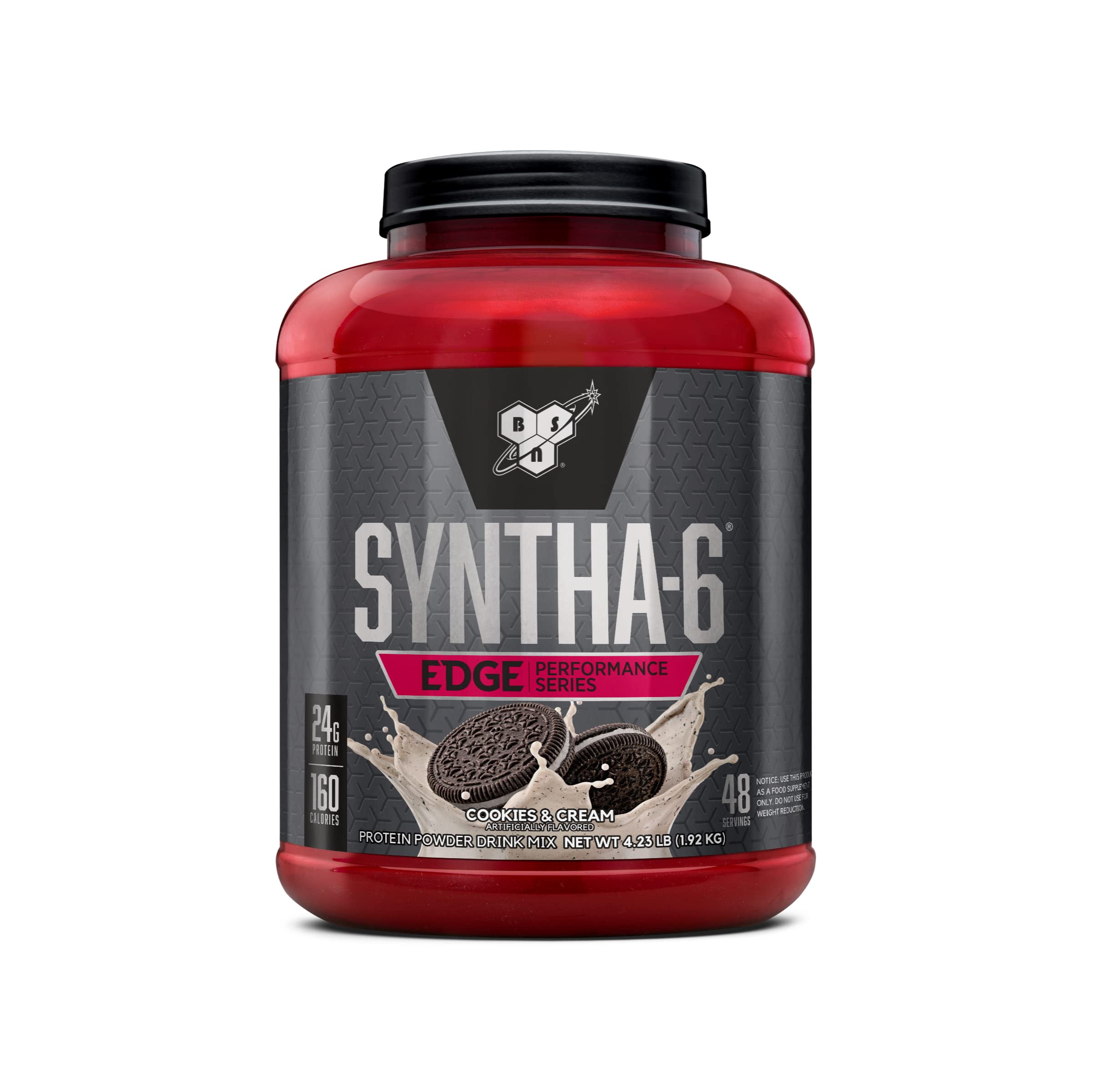 BSN, Protein Powder Drink Mix, Syntha-6 Edge¬Æ, 4.23 lb Cookies & Cream ...