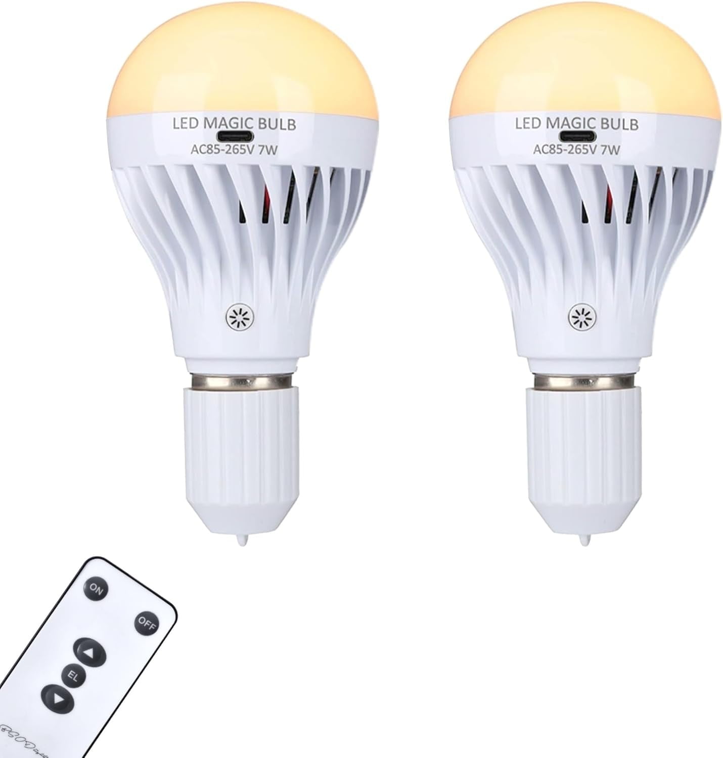 BSOD Upgrade Rechargeable Light Bulbs with Remote, E26 Led Warm ...