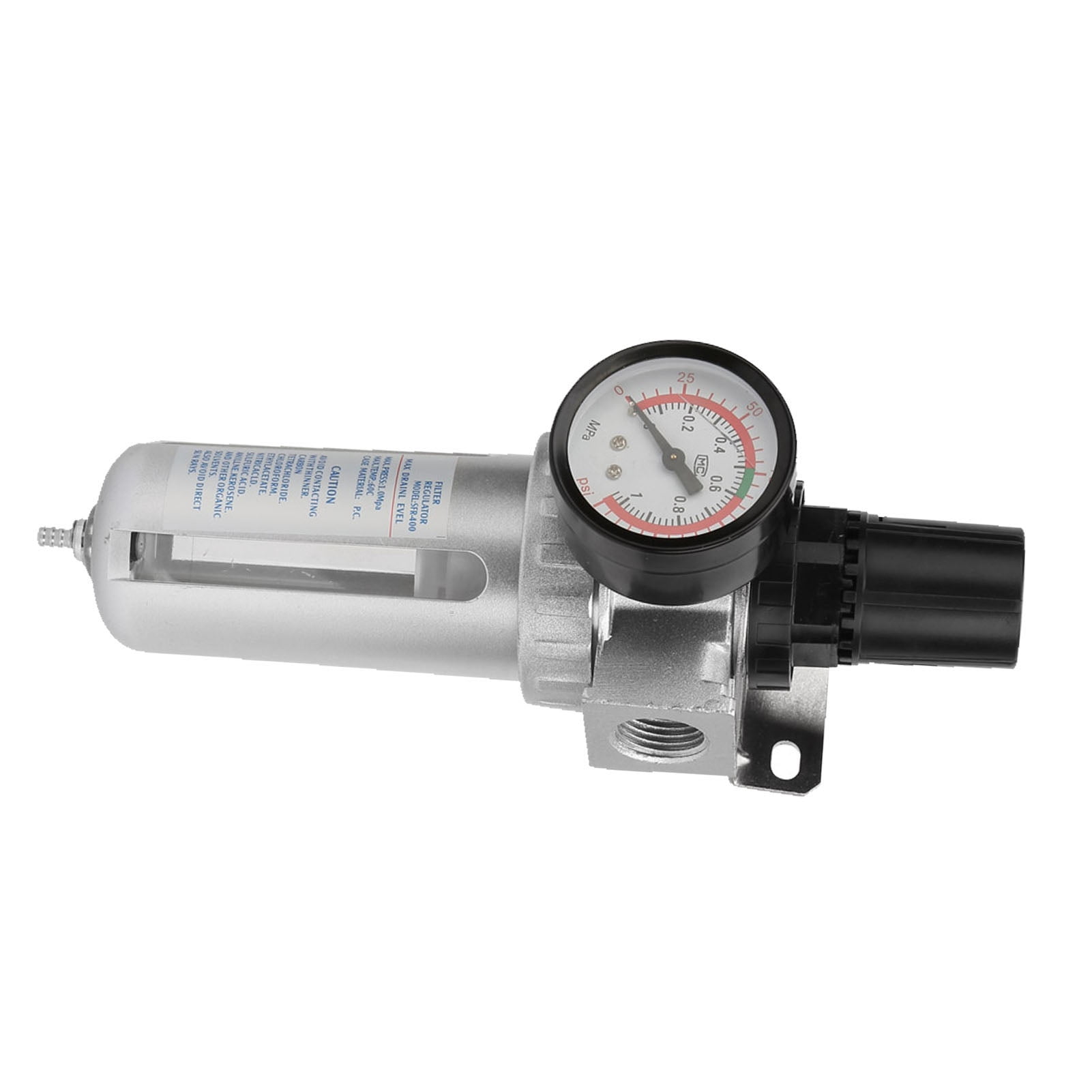 BSP 1/2" Air Compressor Moisture Water Trap Filter Regulator with Mount ...