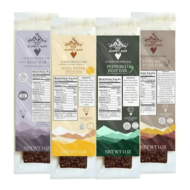 BSP Summit Bar - MMF7 High Protein Meat Snacks Variety Beef, Teriyaki ...