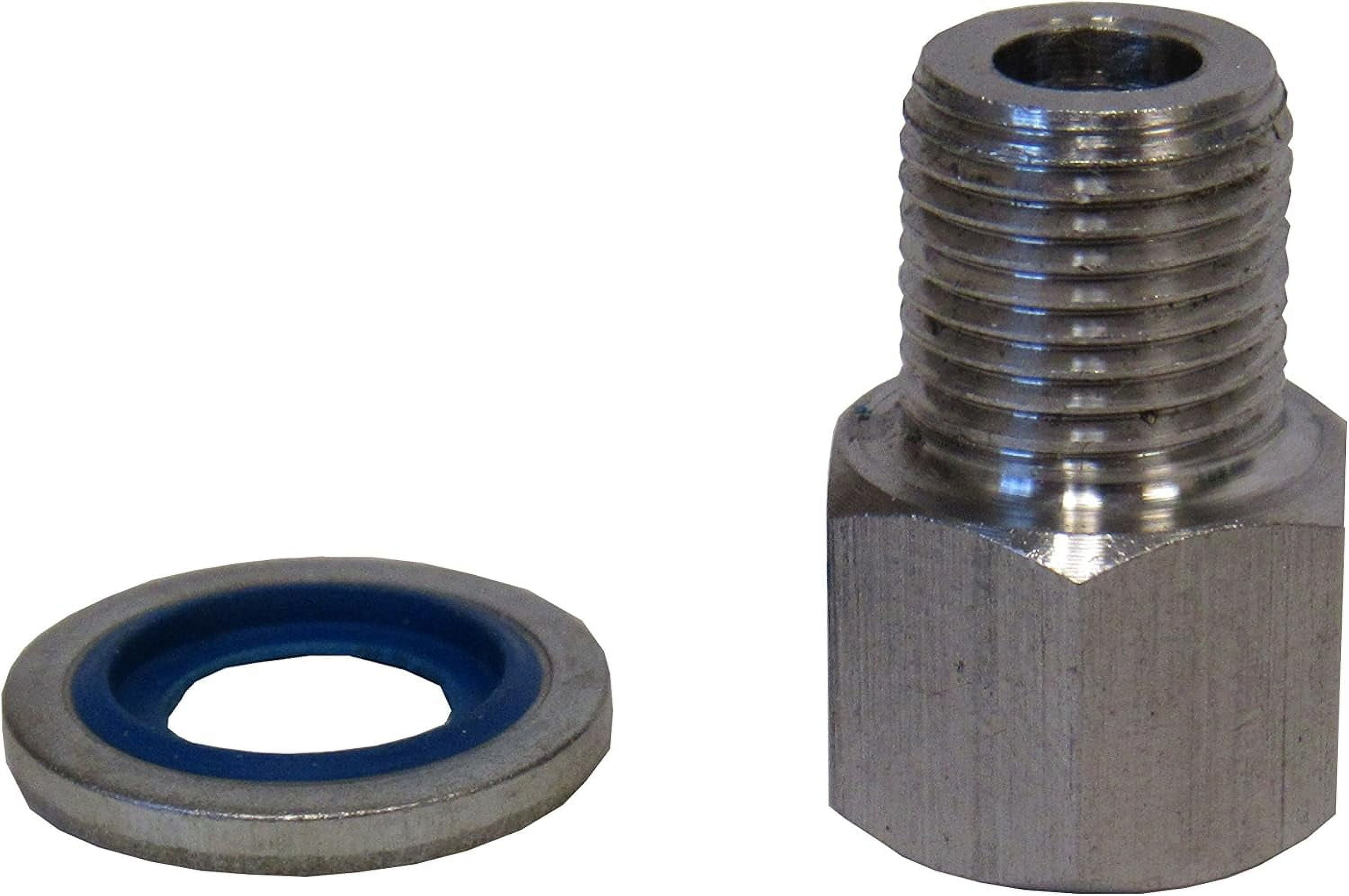 BSPP to NPT Stainless Steel Adapter, 1/8 Inch Male NPT x 1/8 Inch BSPP ...