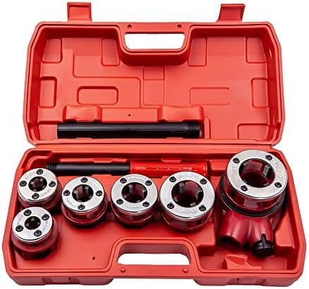 BSPT Ratchet Pipe Threader Kit, Manual Ratcheting Pipe Threading Tool ...