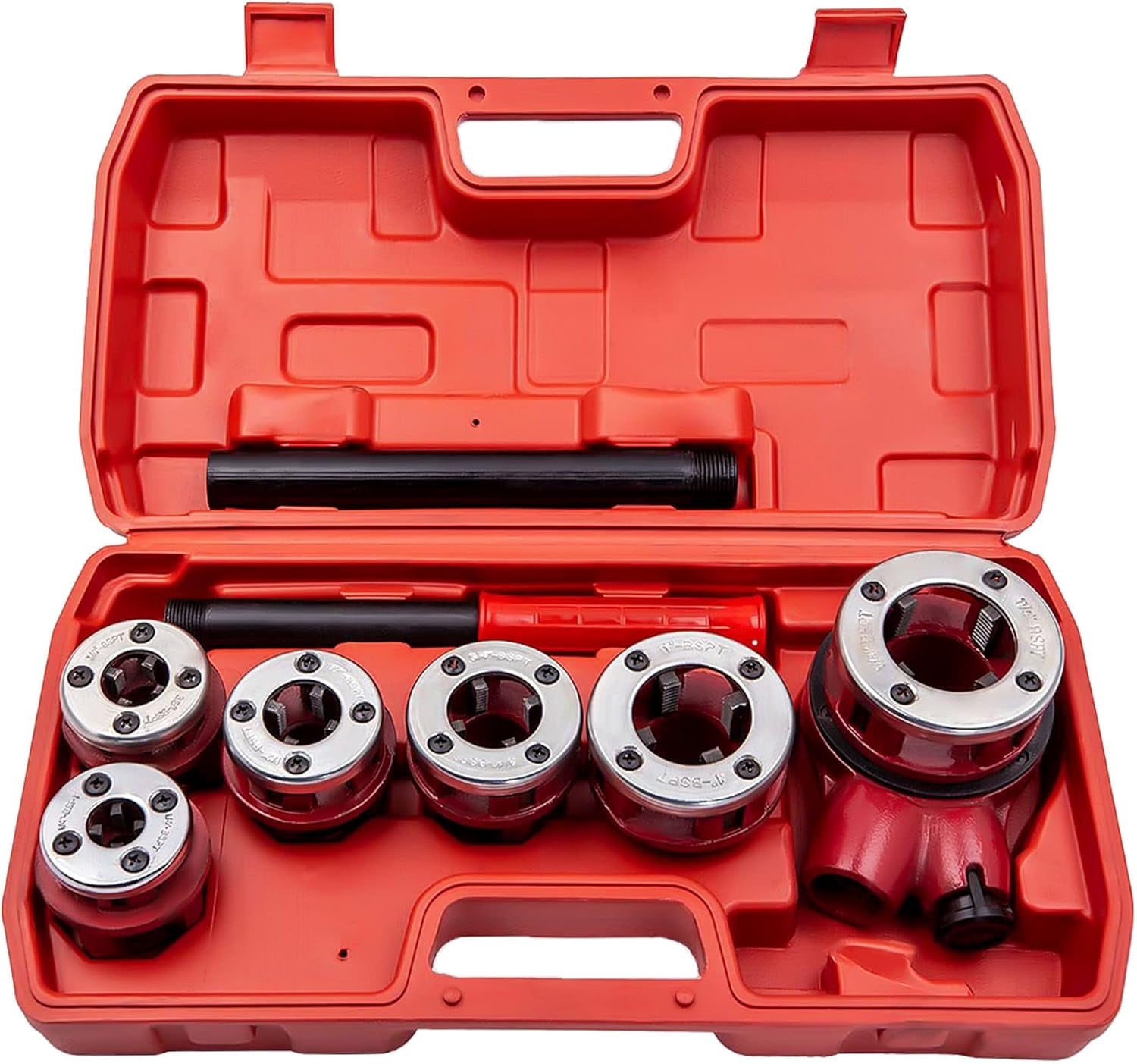 BSPT Ratchet Pipe Threader Kit, Manual Ratcheting Pipe Threading Tool ...