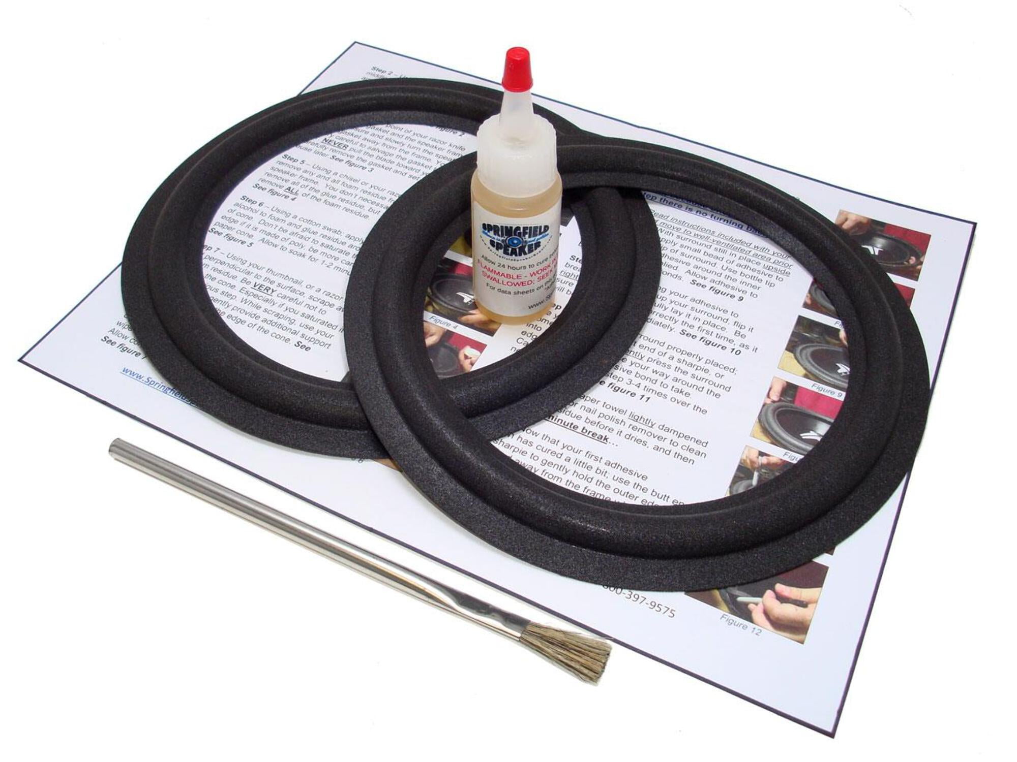 BSR 8" Speaker Foam Surround Repair Kit - 2A8 - Walmart.com