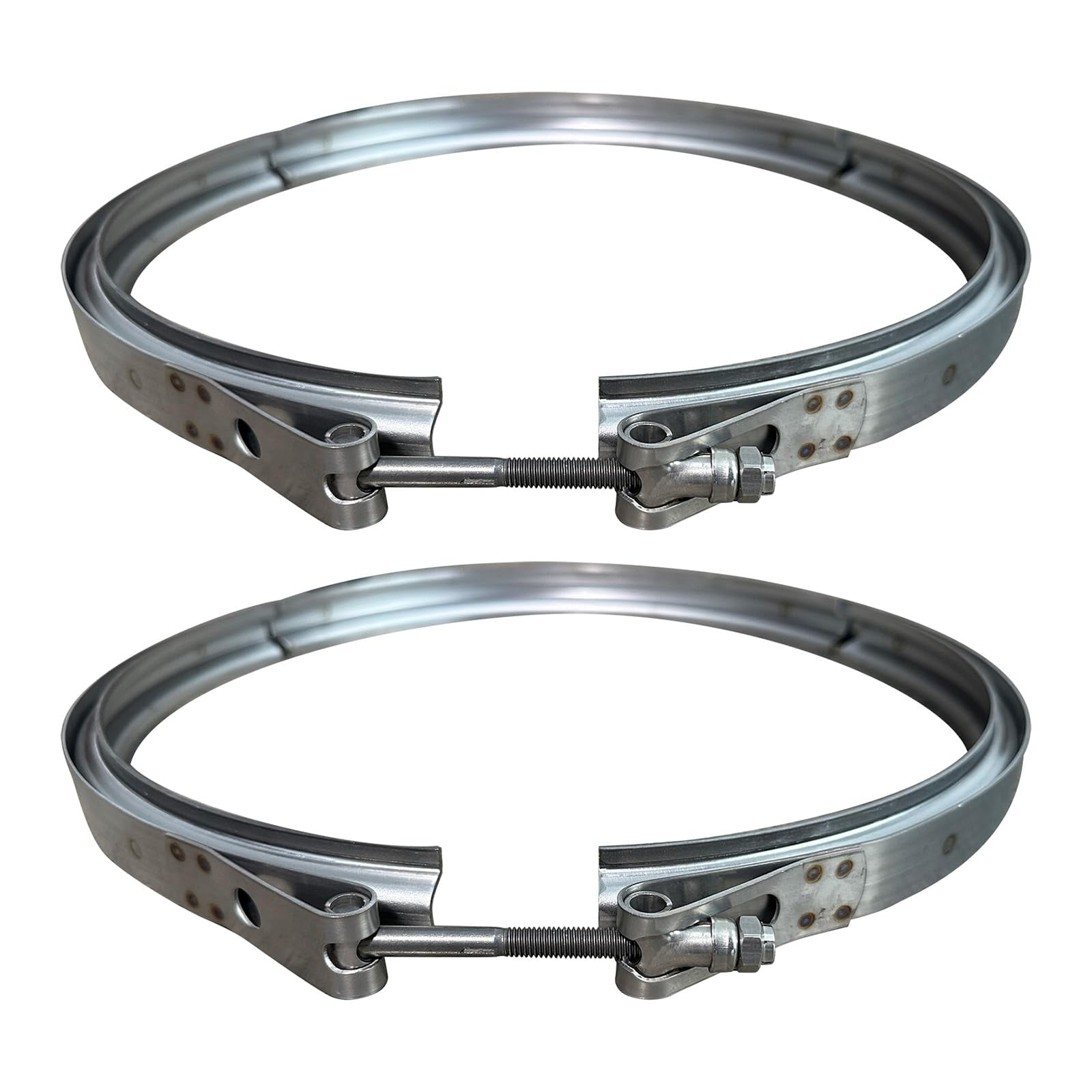 BST BSSP 2PCS 14.5" Diesel Particulate Filter DPF V-Band Clamp For Detroit Freightliner Western ...