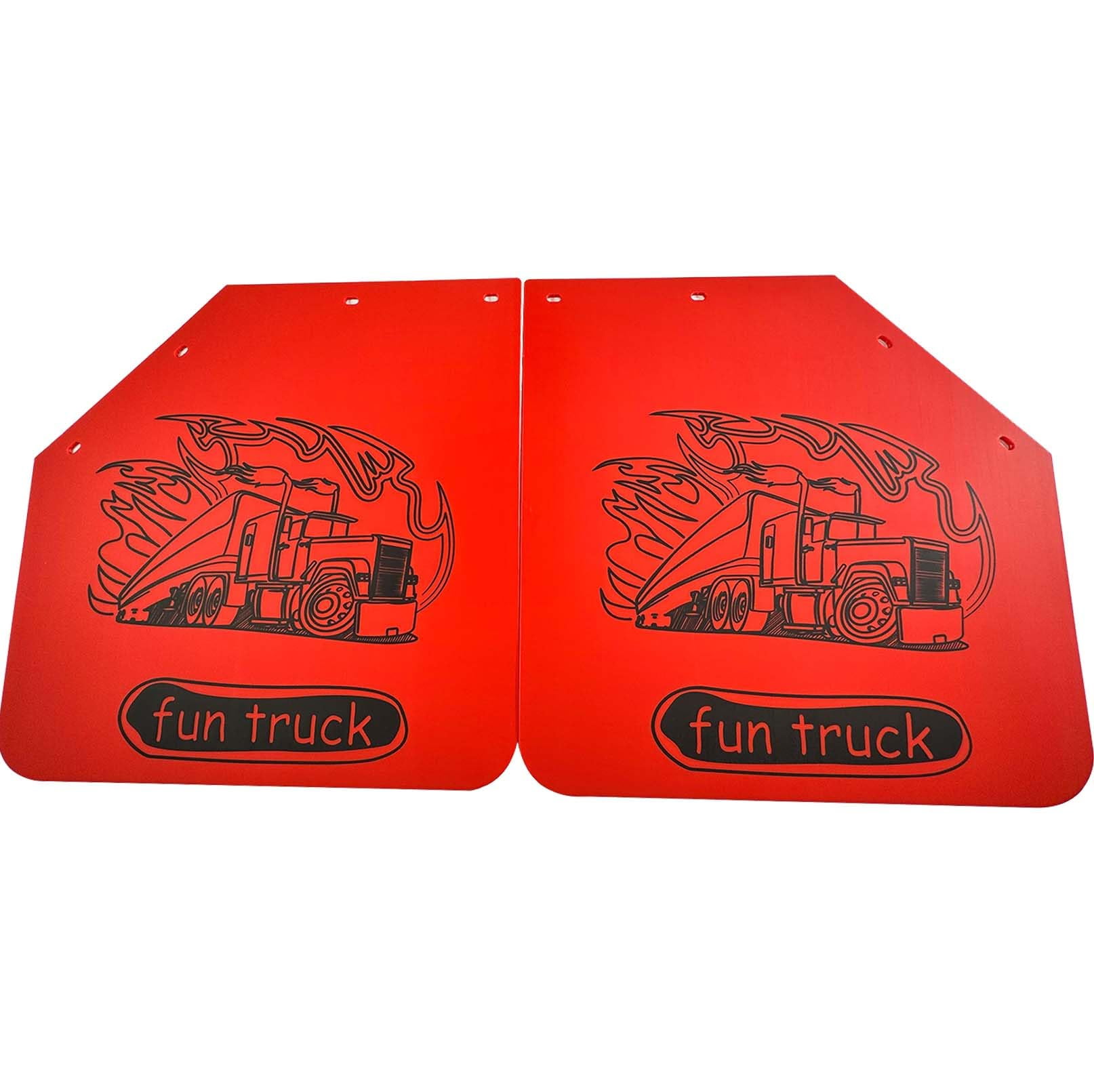 BST BSSP 2PCS 24"x24" Red Angled Heavy Duty Polymer Universal Mud Flaps ...