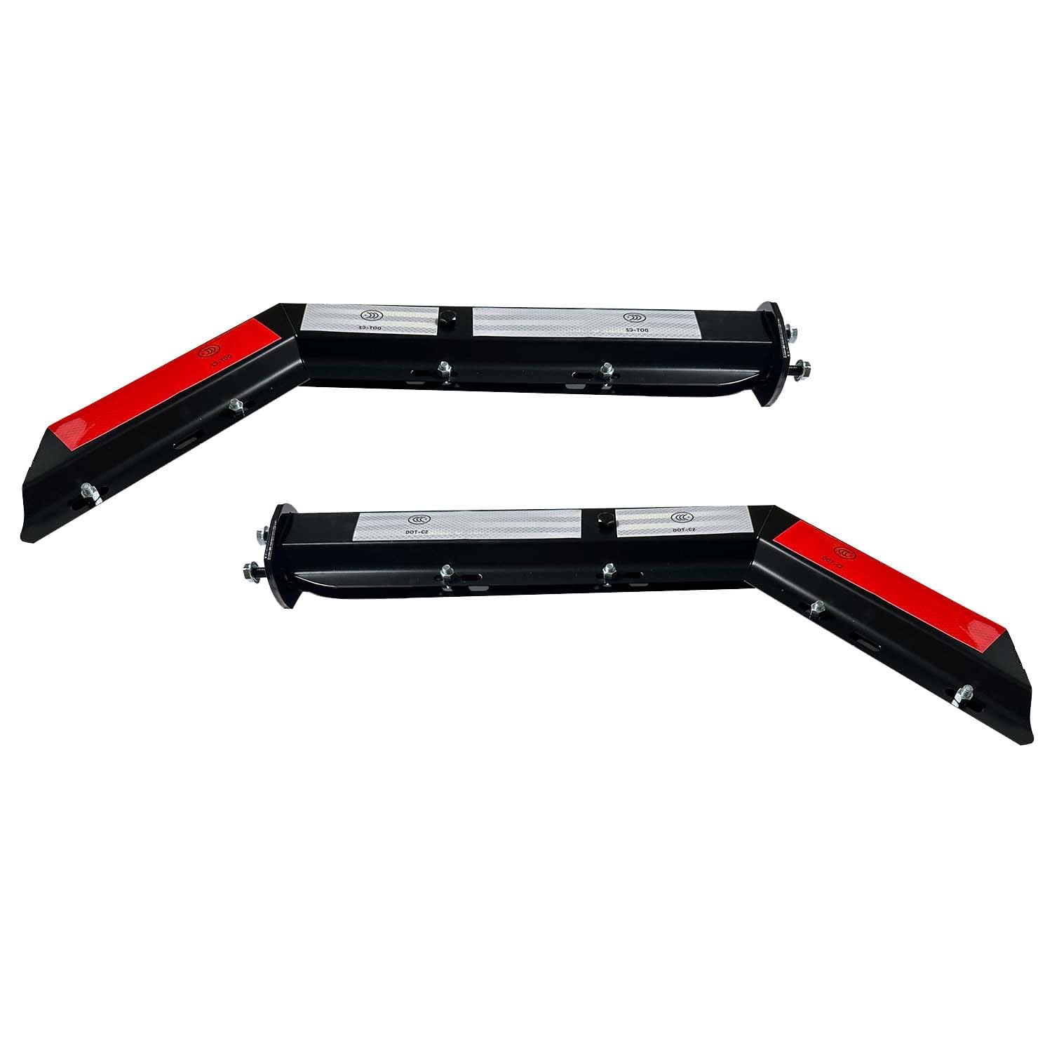 BST BSSP 2PCS Black 2.5" Bolt Spacing Angled Spring Loaded Mud Flap ...